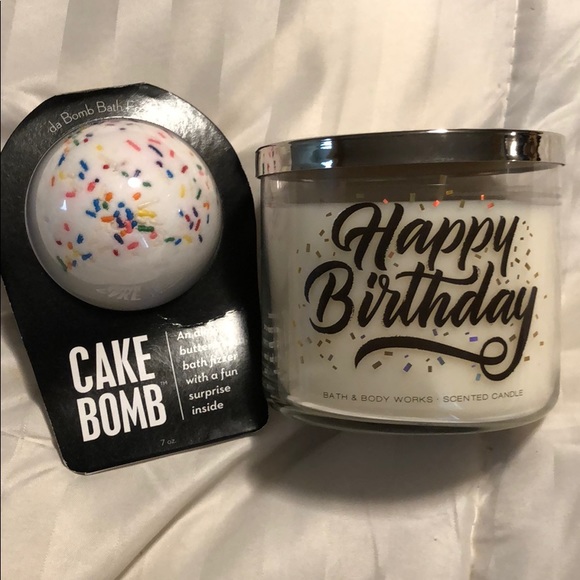 Bath & Body Works | Party Supplies | Happy Birthday Candle And Da Bomb ...